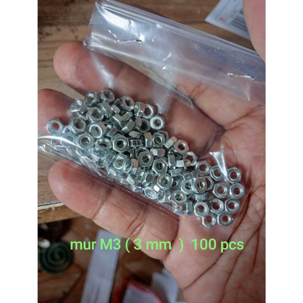 Jual MUR M3 100 pcs ( tanpa baut ) 3mm diameter lubang | Shopee Indonesia