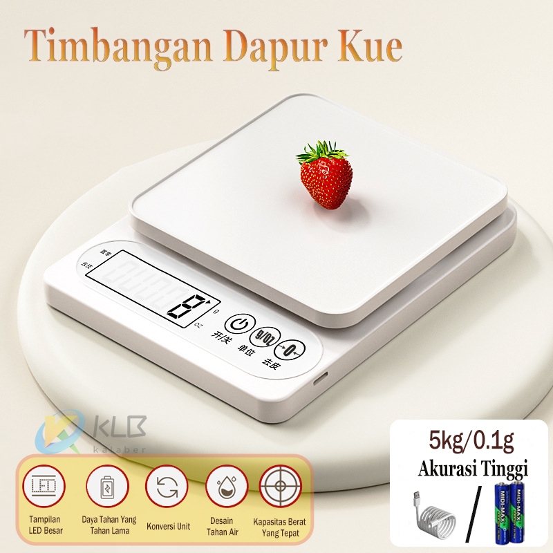 Jual Scale Timbangan Bumbu Dapur Kue/Digital Charge LED/ 5 KG Timbangan ...