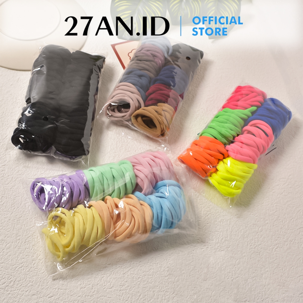 Jual ( 27AN.ID ) Ikat Rambut Wanita H461 Ikat karet Rambut polos isi ...