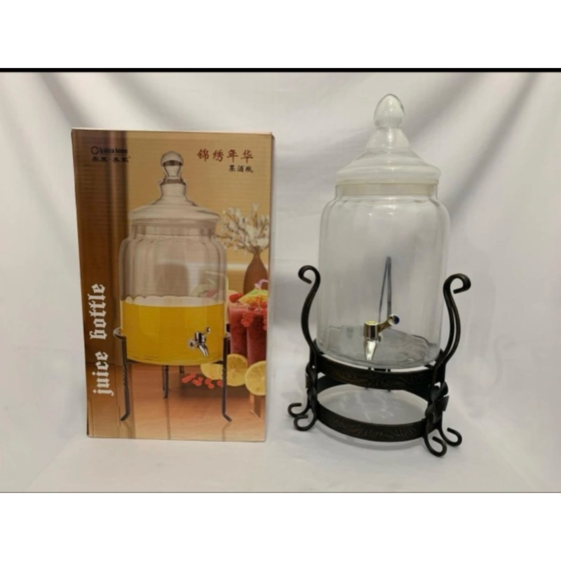 Jual decanter kaca / tempat juice kaca olymica polos 7ltr | Shopee ...