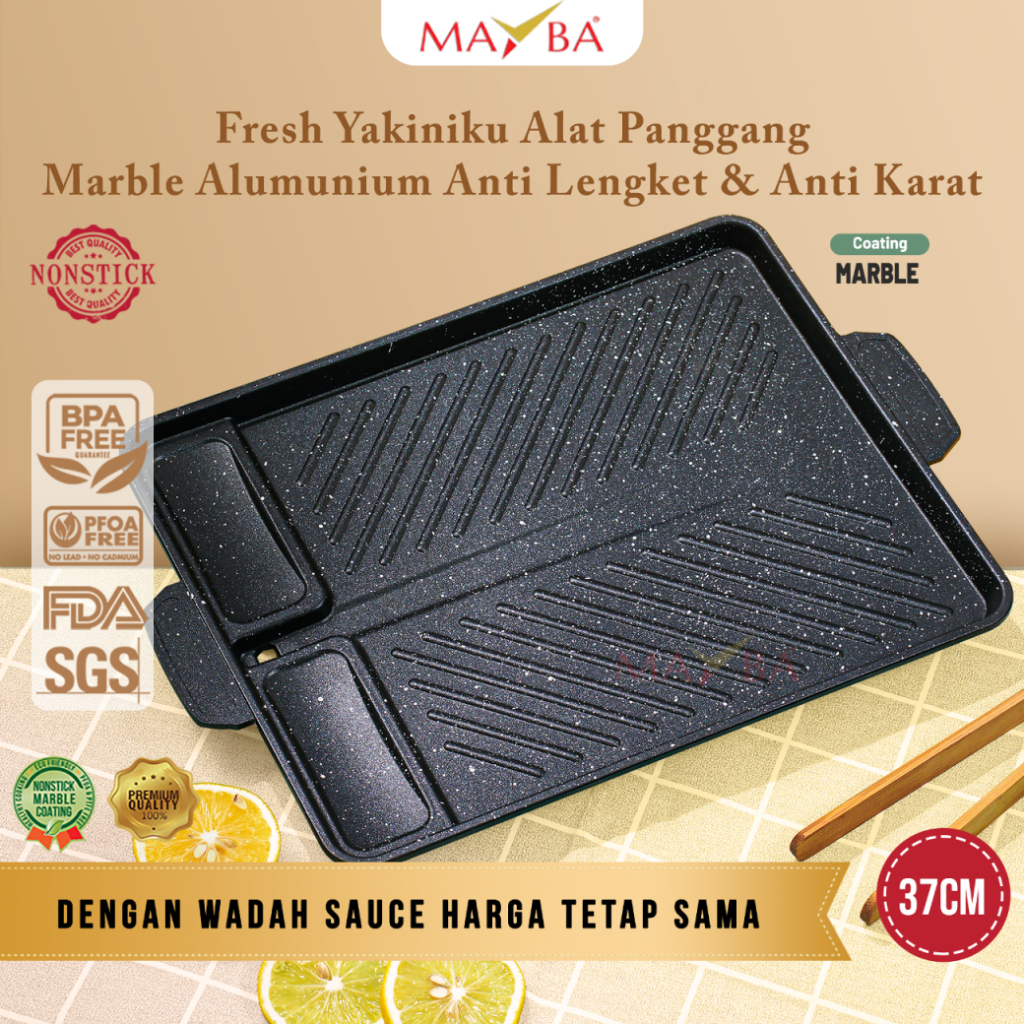 Jual Mayba - Panci Panggang Yakiniku Bbq Grill Pan Foldable Teflon ...