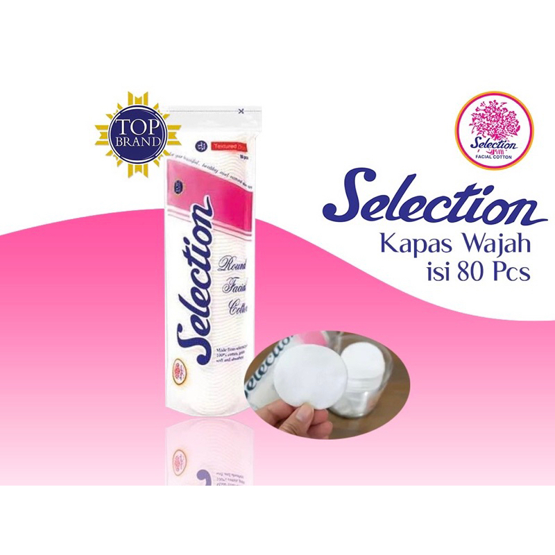 Jual Kapas Selection Round Facial Cotton Oval 80 - Kapas Kecantikan ...