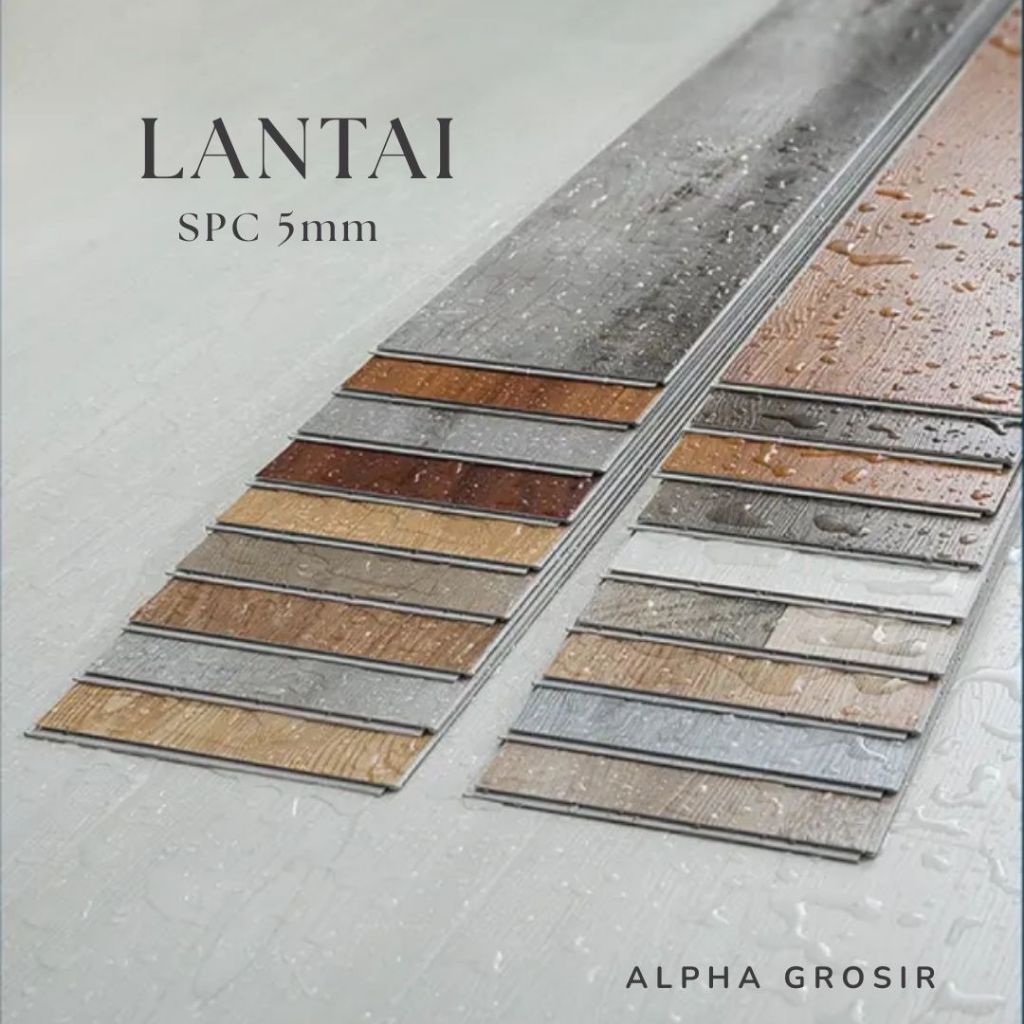 Jual Alpha Lantai SPC 5mm Tanpa Lem | Spc Flooring Click | Lantai SPC Motif Kayu Sistem Click ...
