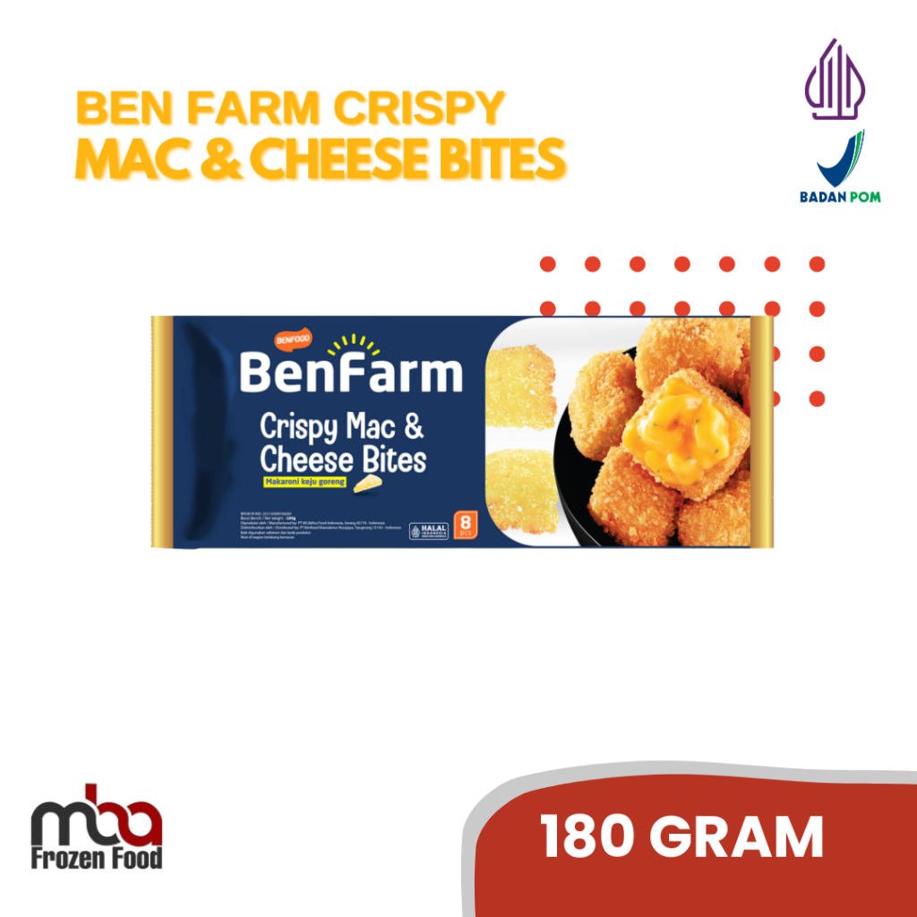Jual BenFarm Crispy Mac & Cheese Bites 180gram /Nugget /Keju ...