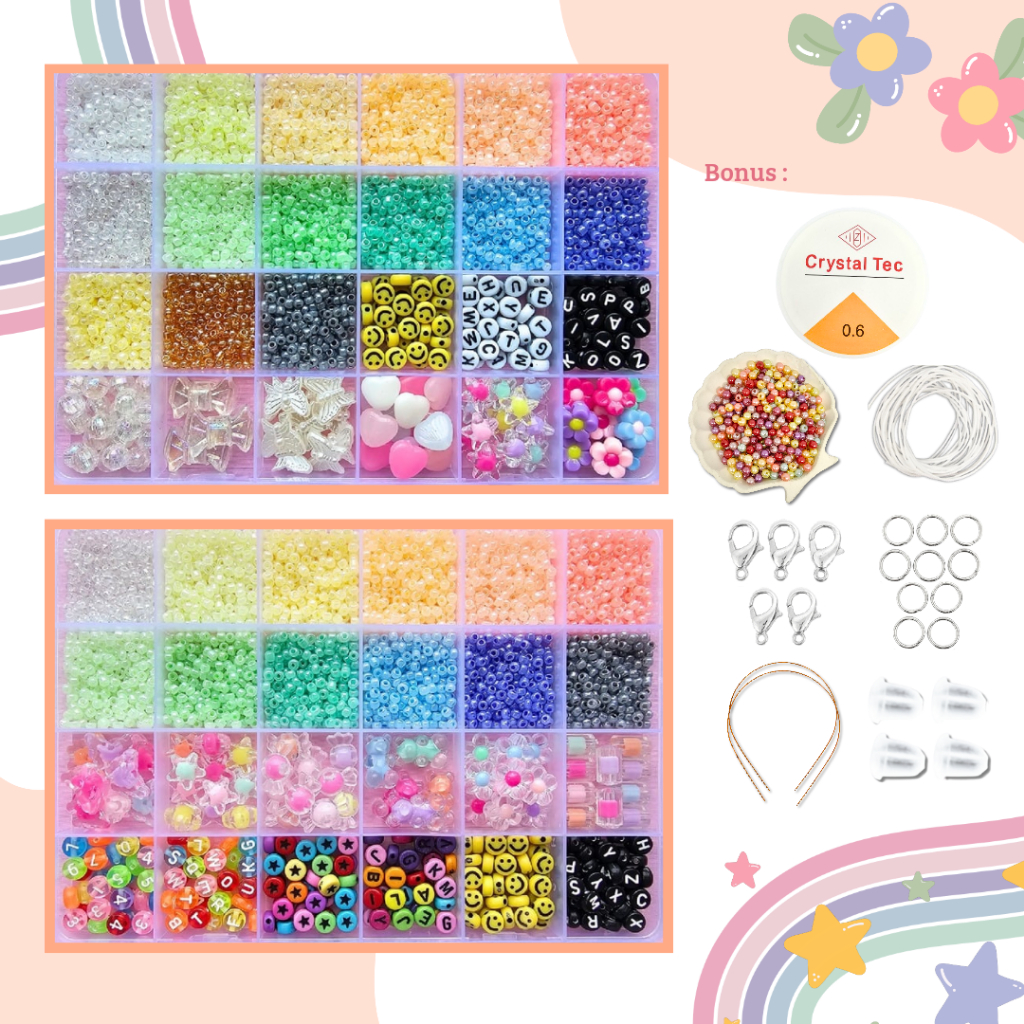 Jual DIY Manik Manik Set Lengkap Beads Craft - SM009 | Shopee Indonesia