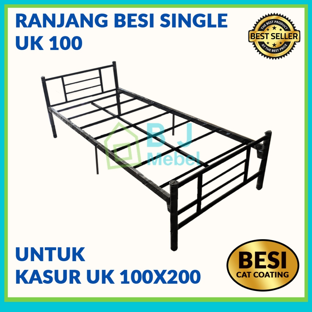 Jual Ranjang besi single modern uk 100 | Shopee Indonesia