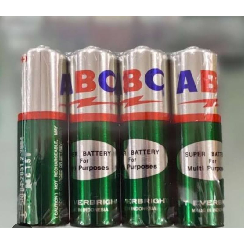 Jual BATU BATERAI ABC BERKUALITAS ISI 12 PCS UKURAN BESAR UNTUK JAM ...