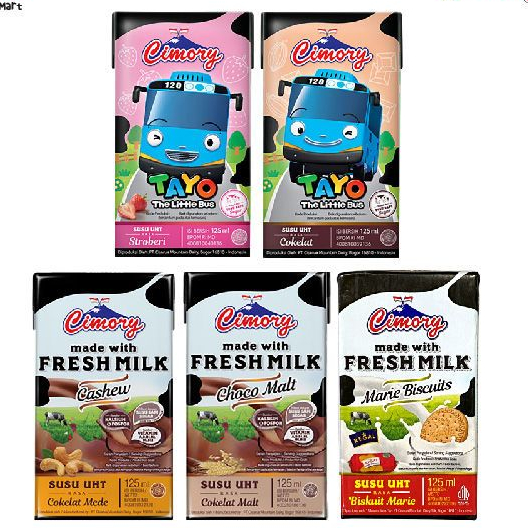 Jual CIMORY SUSU UHT 125ml COKLAT CHOCO MALT STRAWBERRY CASHEW COKELAT ...
