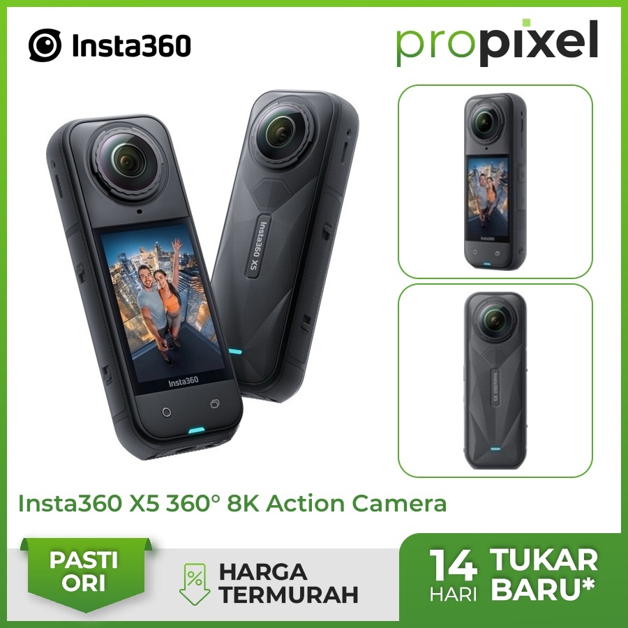 Jual Insta360 X5 360° 8K Action Camera Insta 360 ONE X5 Action Cam Garansi Resmi | Shopee Indonesia