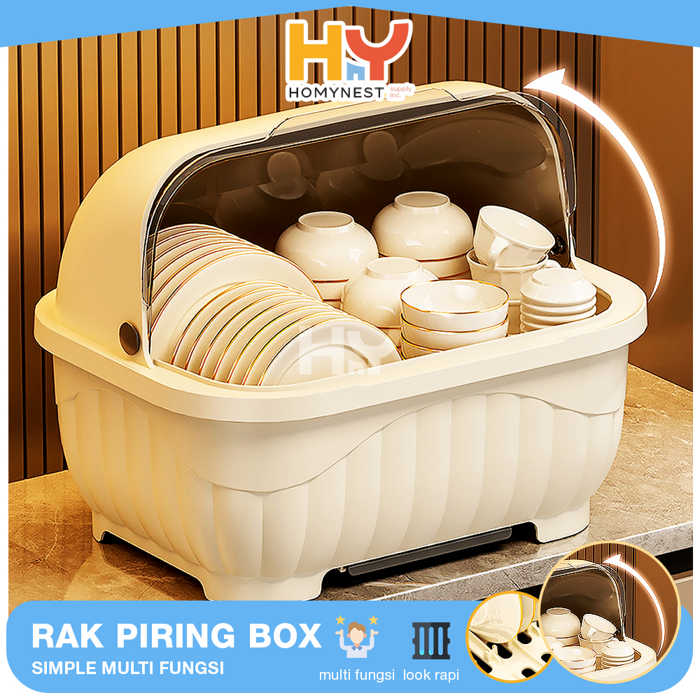 Jual HOMYNEST Rak Piring Tertutup Rak Cuci Piring Minimalis Tempat ...