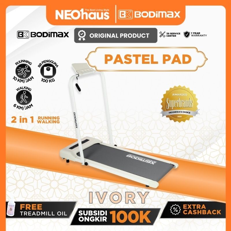 Jual BODIMAX PASTEL PAD IVORY - Treadmill Running Pad Pastel 2in1 ...