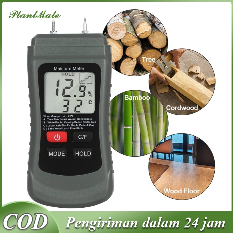Jual PlantMate Wood Moisture Meter Kayu Kertas Pengukur Kadar Air Paper ...