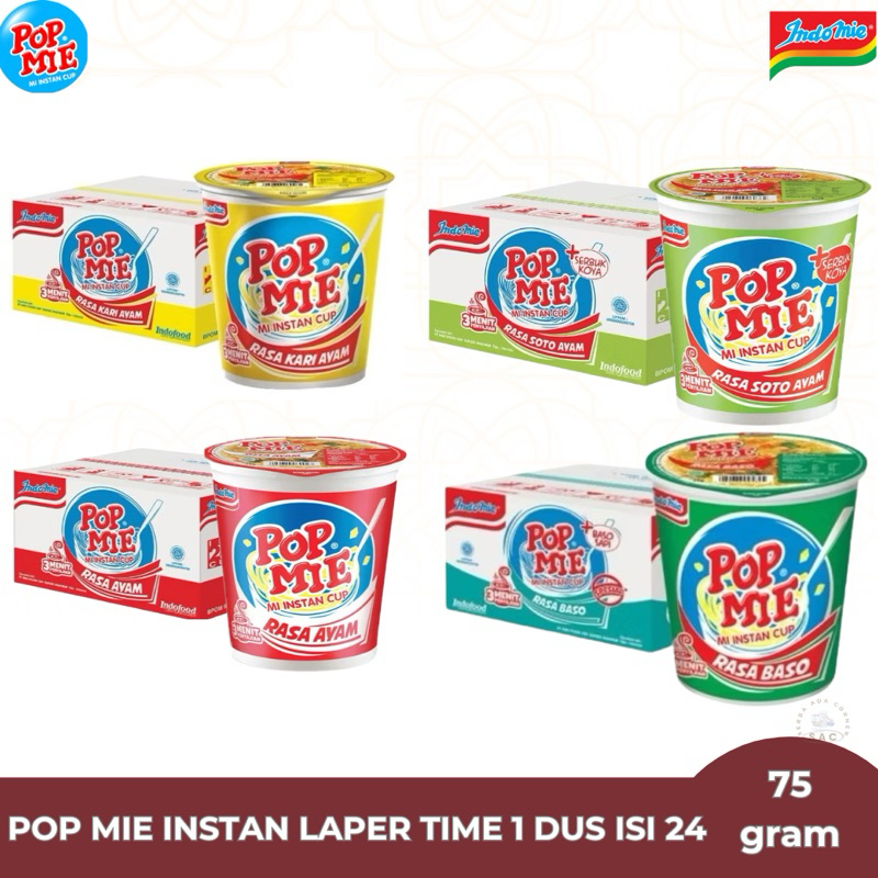 Jual [1DUS ISI 24] Pop Mie Laper time 1 Dus Isi Pcs @ 75g | Pop Mie ...