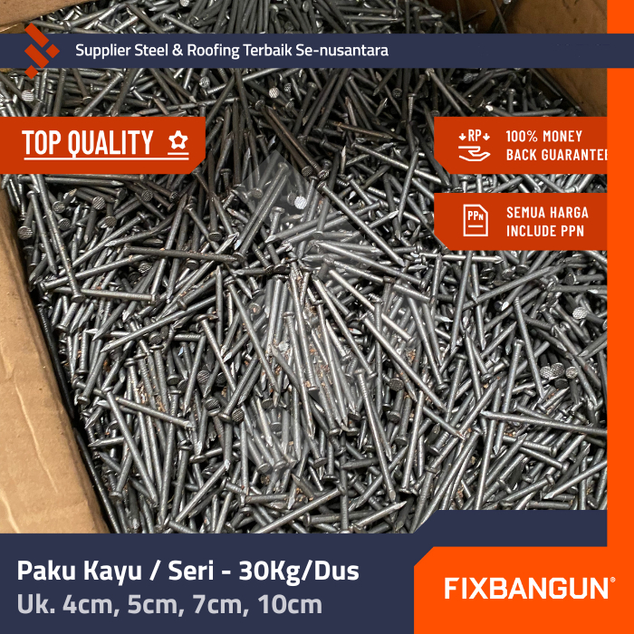 Jual Paku Seri / Kayu 4cm, 5cm, 7cm, & 10cm - Net -+27kg/Dus Merk Roket ...