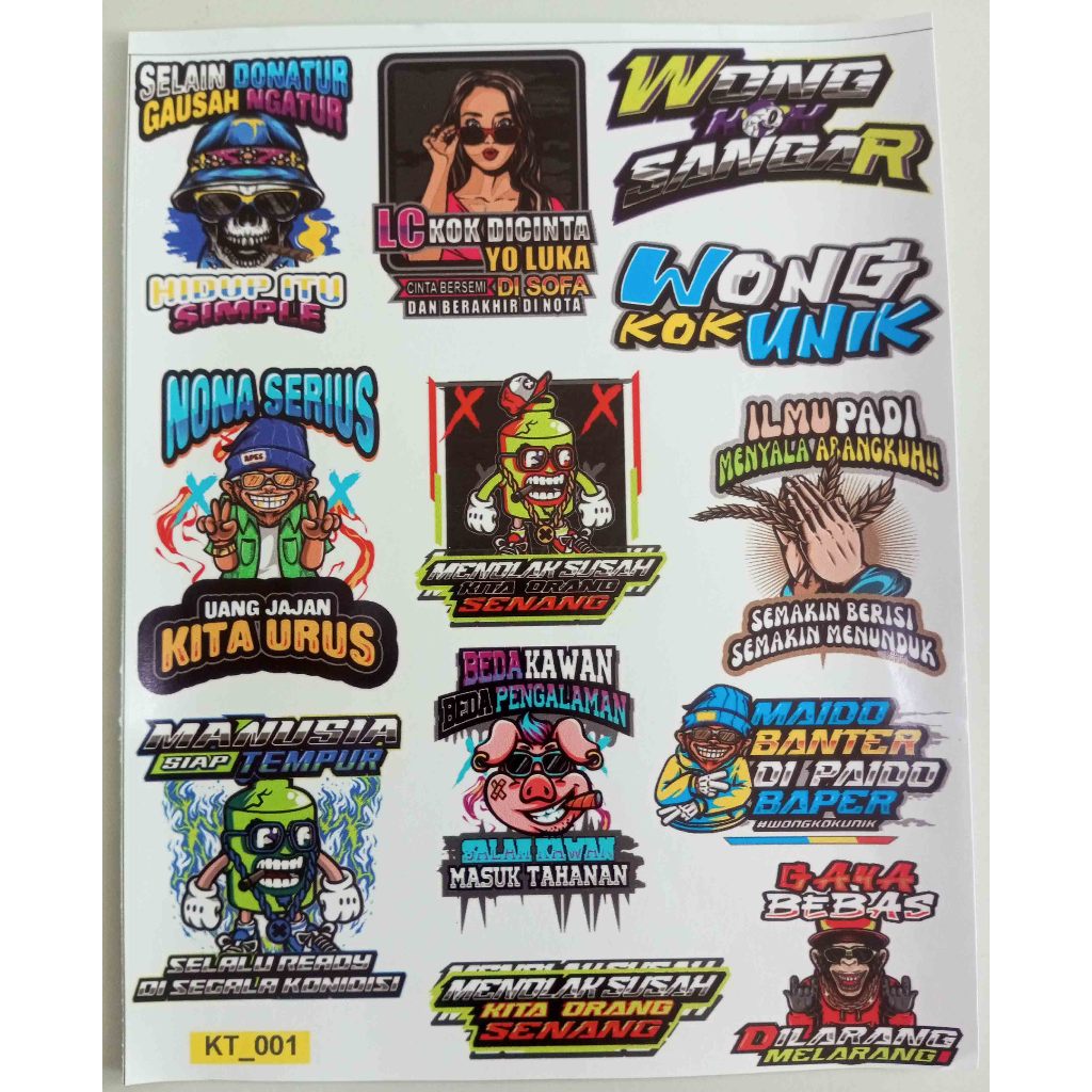 Jual Stiker Pack Kata-kata Keren Stiker Pack | STIKER HELM | STIKER ...