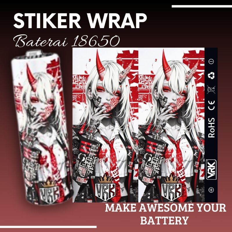 Jual Jaka Custom - Skin Stiker Wrap Baterai 18650 Motif Vrk Fan Art V2 ...