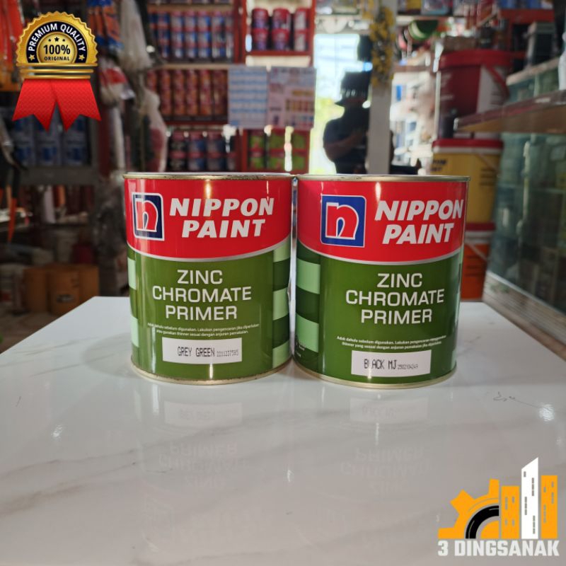 Jual ZINC CHROMATE NIPPON PAINT 1 KG CAT DASAR BESI | Shopee Indonesia
