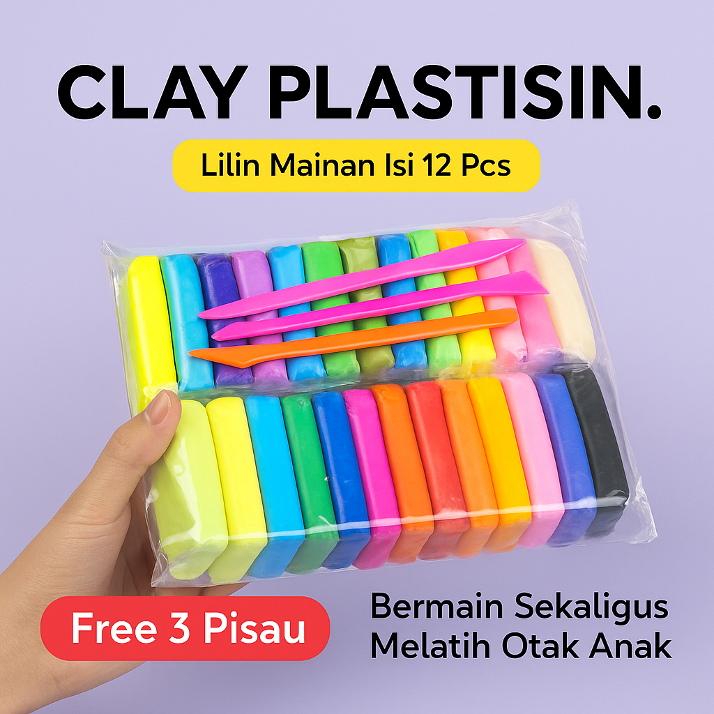 Jual Plastisin Lilin Clay Polymailer Isi 12 Pcs | Shopee Indonesia