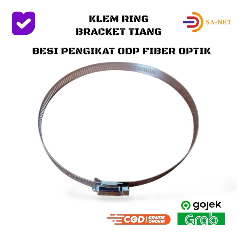 Jual Klem Ring Pengikat ODP Fiber Optik Bracket Hose Clamp 5 Inch / 10 ...