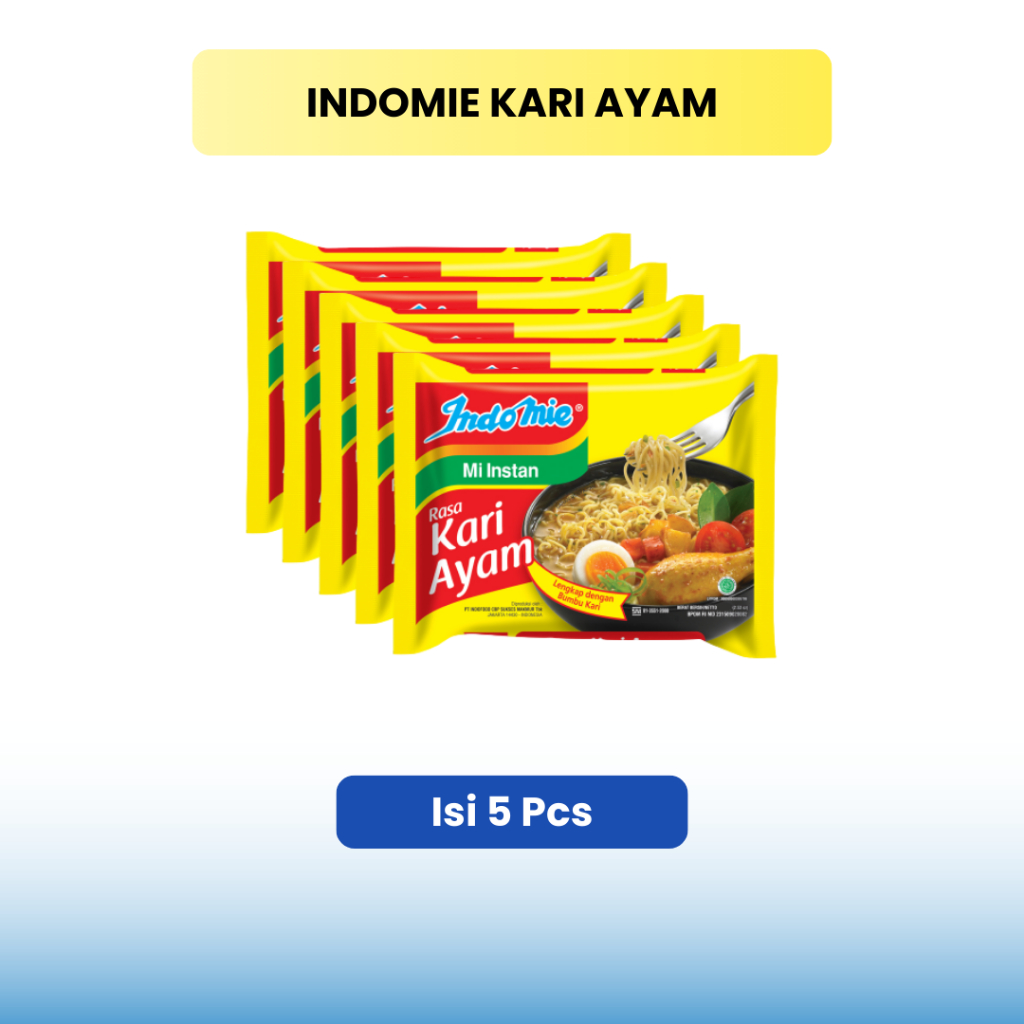 Jual Jual Indomie Kari Ayam | Mie Instant Kari Ayam Paket 5 Pcs ...