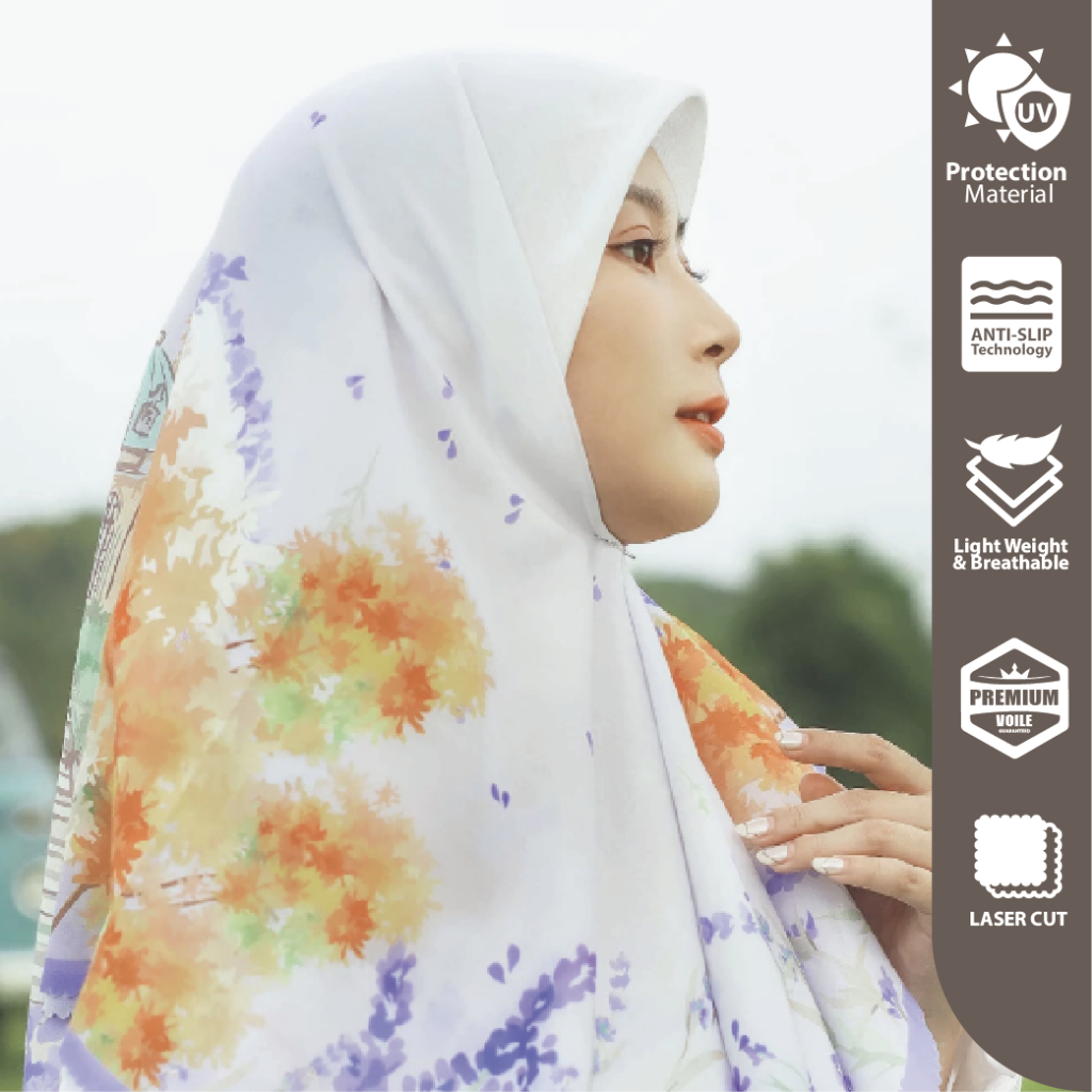 Jual Kiyomi Scarf – QoT Series. Hijab Premium Superfine Voile | Shopee ...