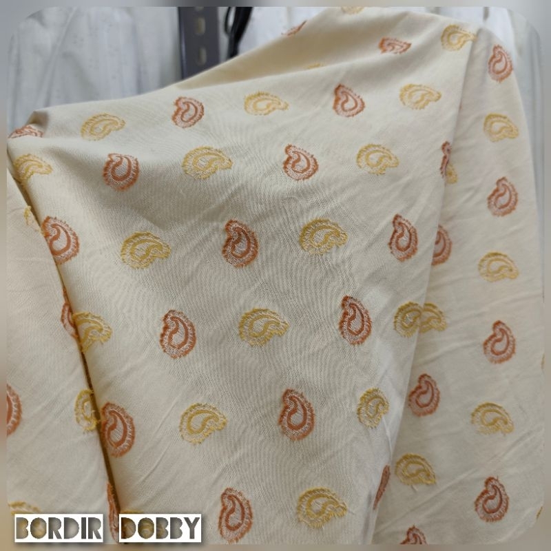 Jual KAIN KATUN DOBBY BORDIR UNTUK KEMEJA ( HARGA UNTUK ½ METER ...