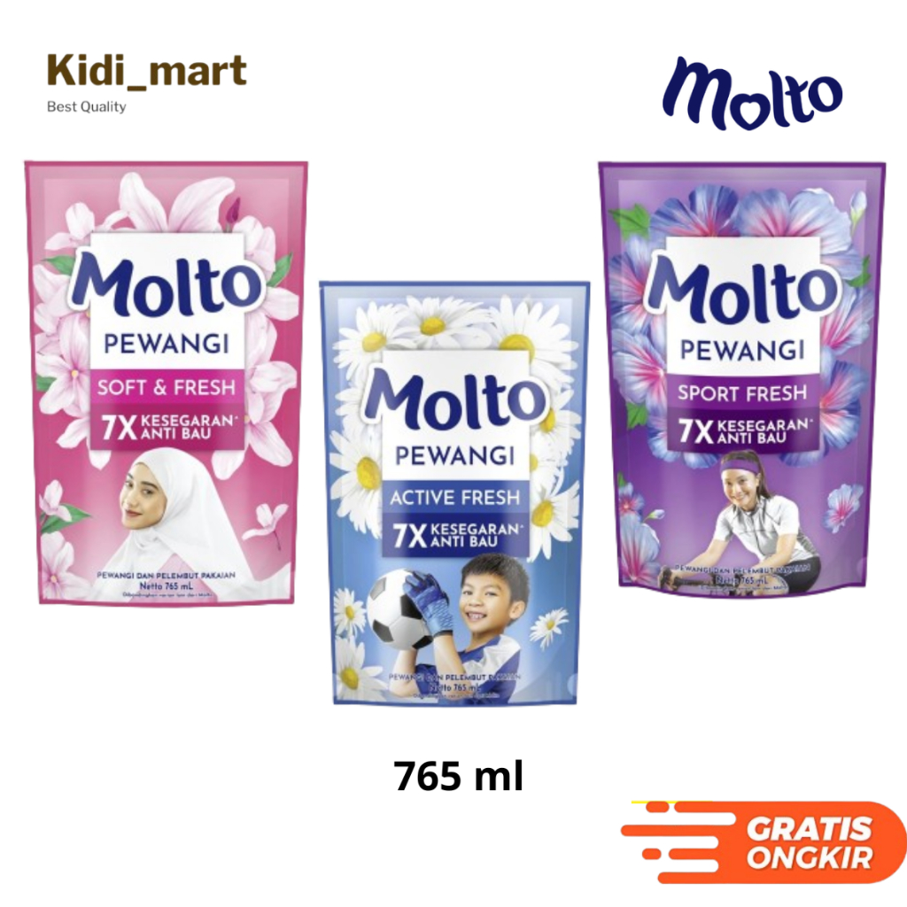Jual Molto Pelembut & Pewangi Pakaian Refill 765 ml | Shopee Indonesia