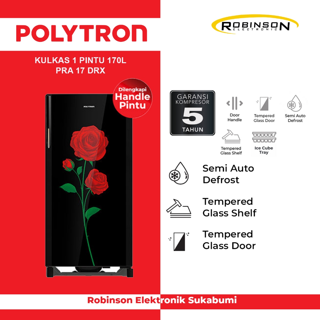 Jual Lemari Es Polytron 1 Pintu PRA 16 DRX | Shopee Indonesia