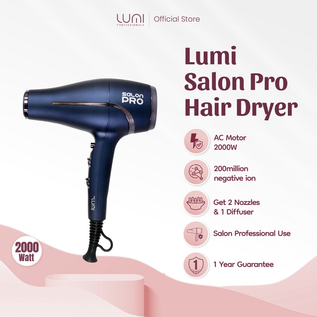 Jual Lumi Salon Pro Hair Dryer Professional 2000W - Alat Pengering ...