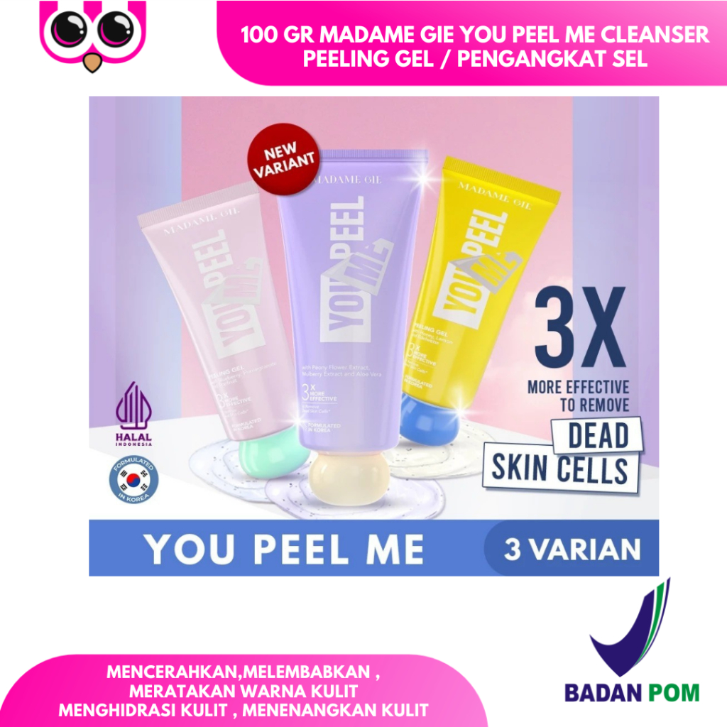 Jual 100 GR MADAME GIE YOU PEEL ME CLEANSER PEELING GEL / PENGANGKAT SEL KULIT MATI | Shopee ...