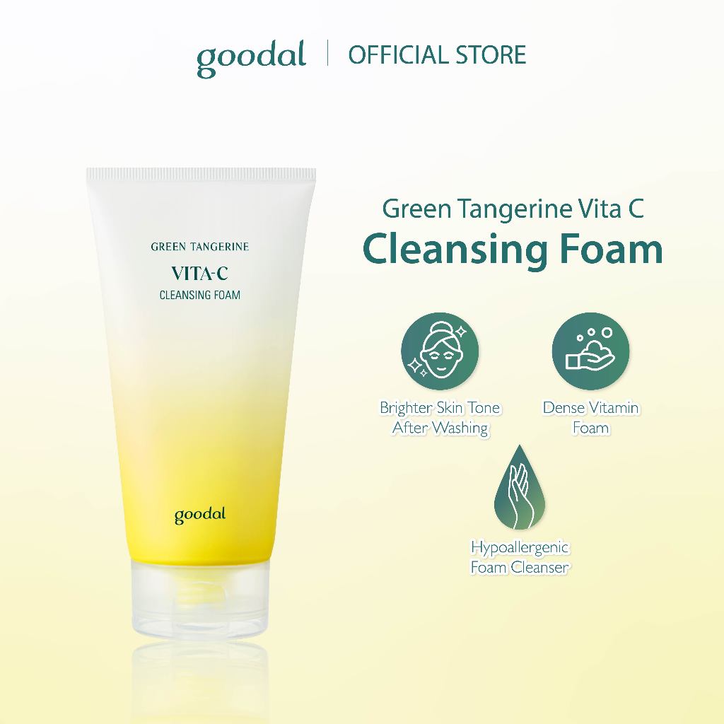 Jual GOODAL Green Tangerine Vita C Cleansing Foam 150ml | Shopee Indonesia