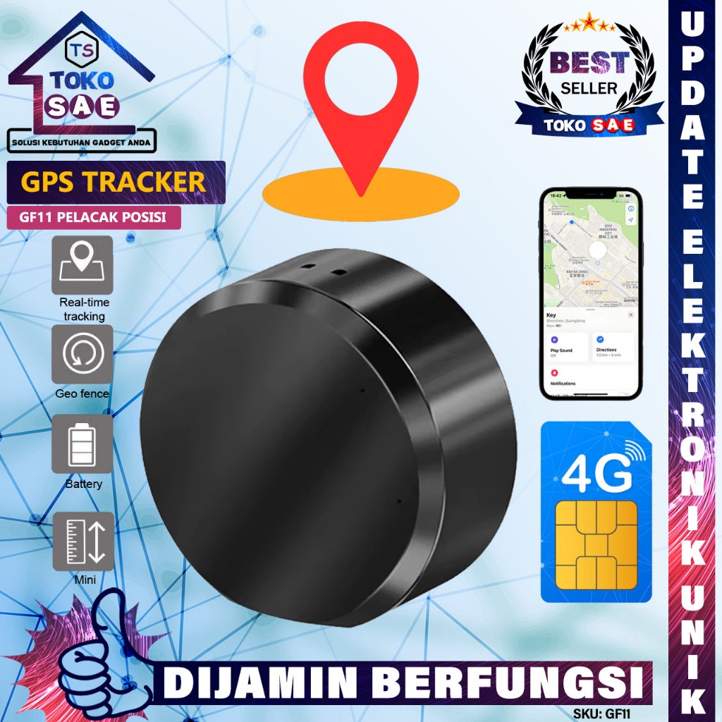 Jual Tokosae Alat Pelacak GPS Tracker GF11 Tracking Location Anti Lost ...