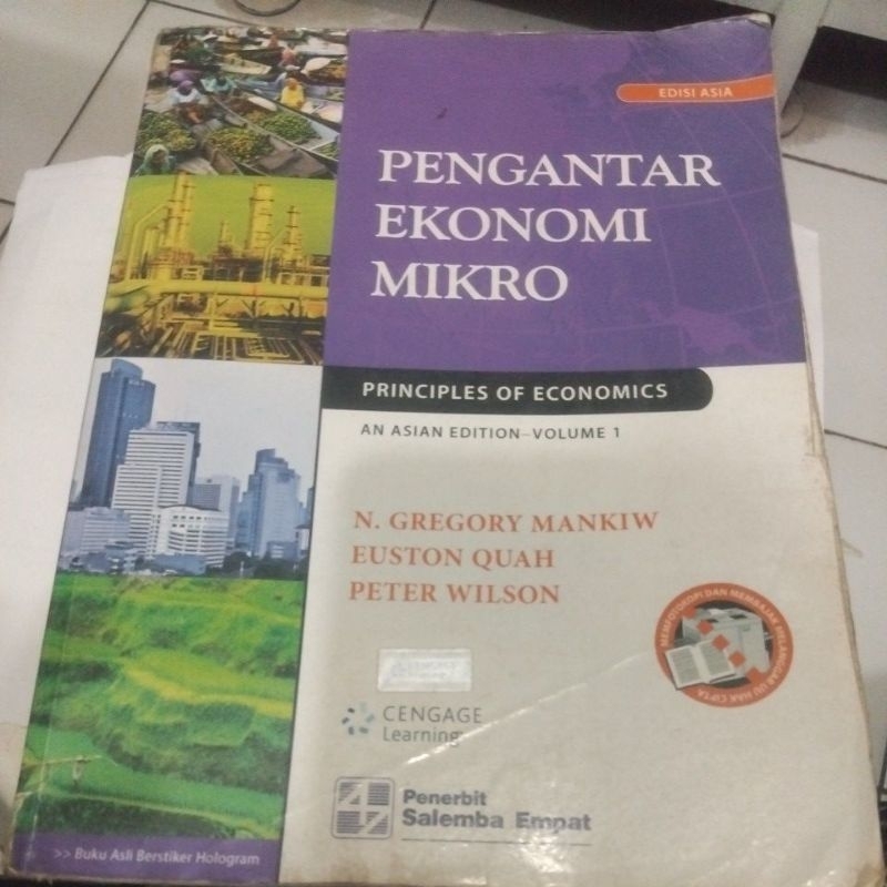 Jual PENGANTAR EKONOMI MIKRO EDISI ASIA PRINCIPLE OF ECONOMICS AN ASIAN EDITION - VOLUME 1 - N ...