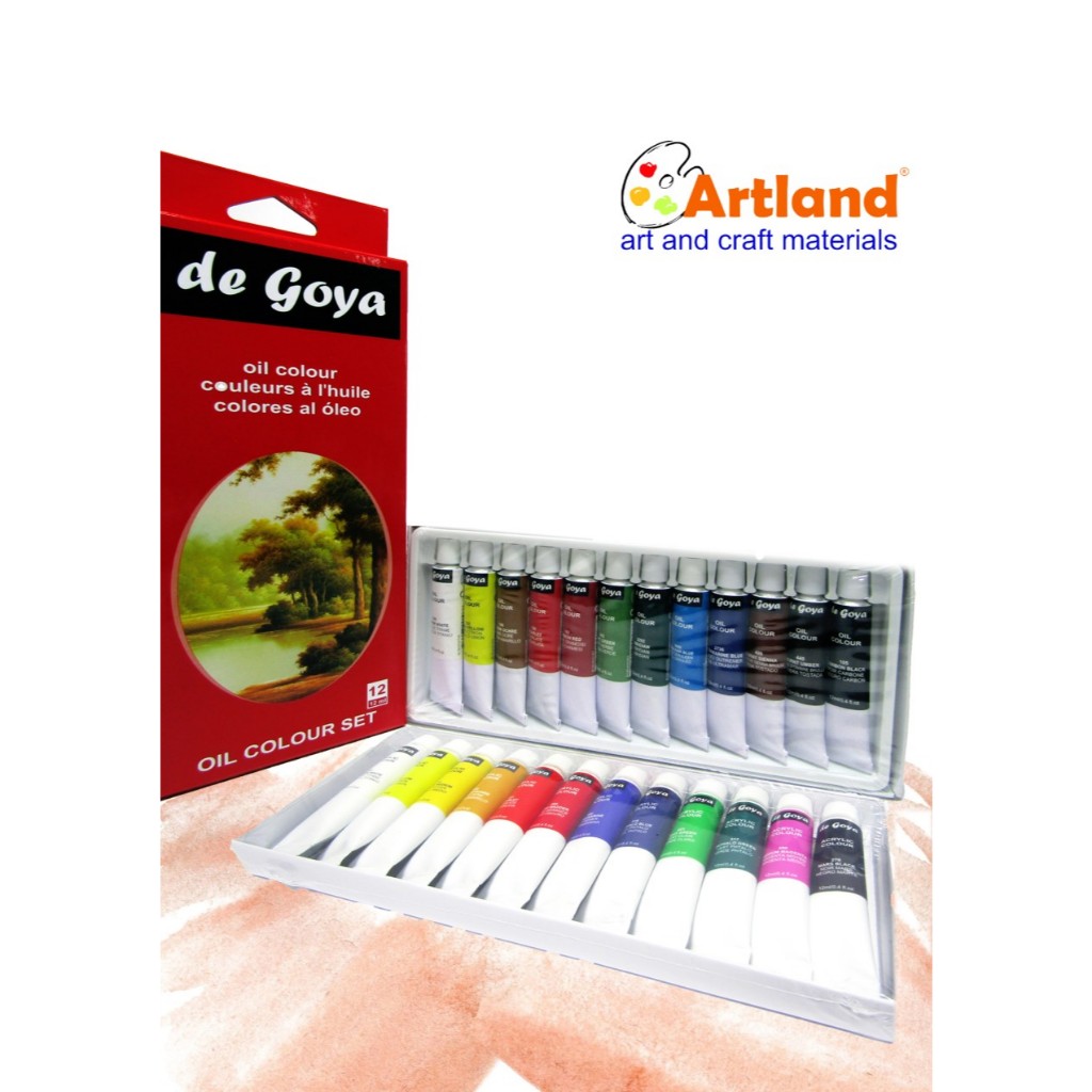 Jual Cat Minyak De Goya Oil Color Set 12 Warna x 12ml – Cat Lukis ...