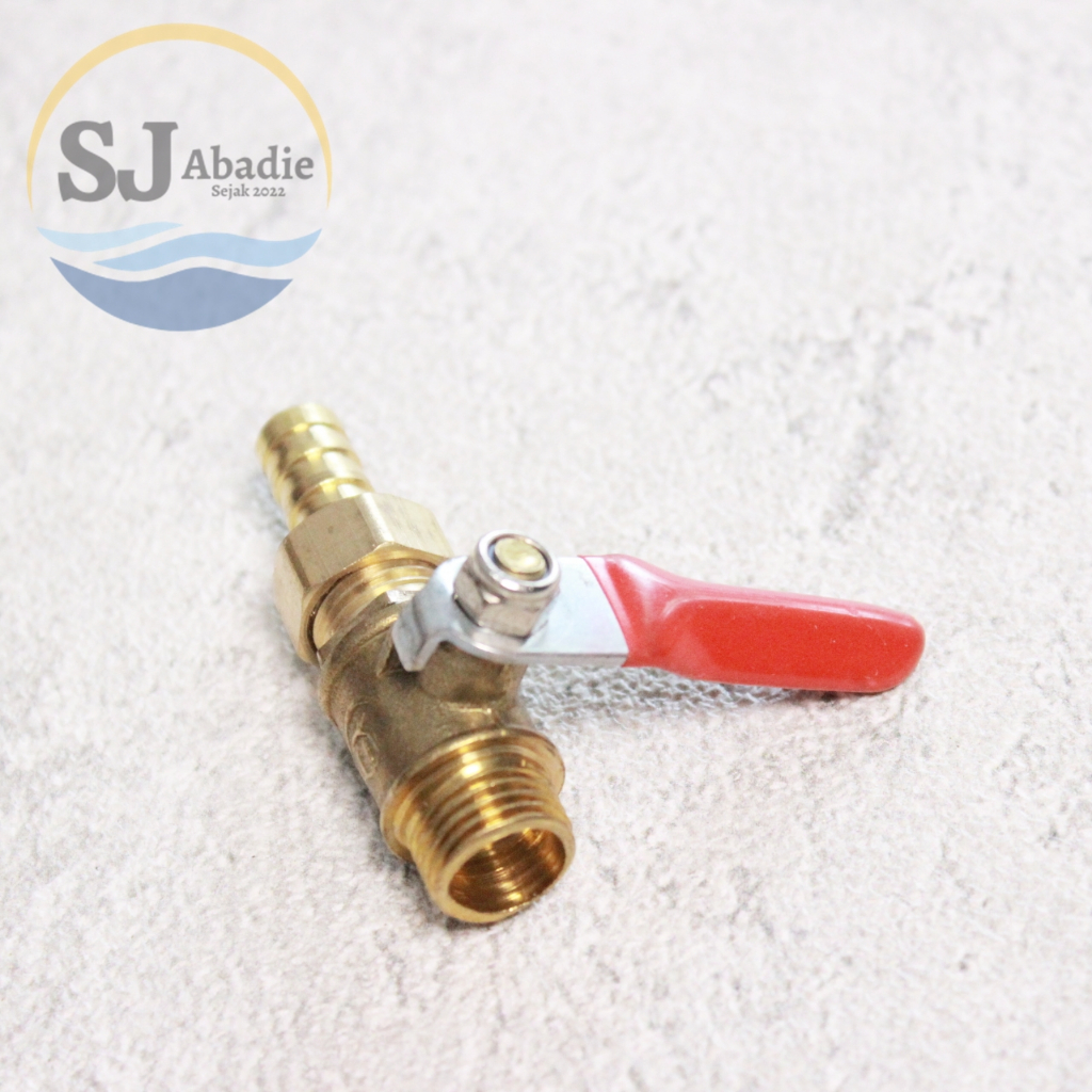 Jual (1 PC) Stop Kran Ball Valve Kuningan Kompressor HATO 1/4 Inch | SJ ...