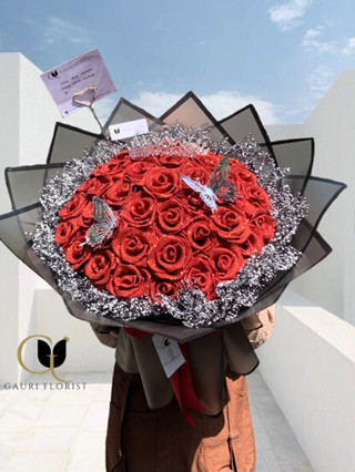 Jual 40 Tangkai Rose Glitter Bouquet Gauri Florist Kediri | Bucket ...