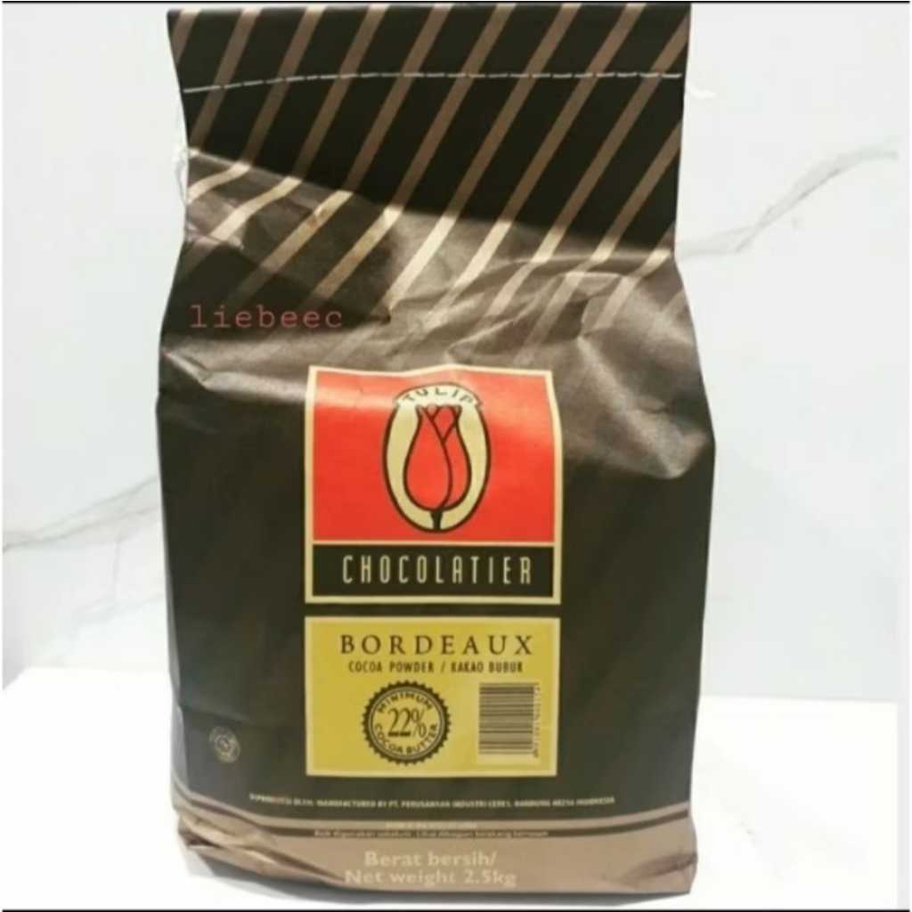 Jual TULIP COCOA POWDER BORDEAUX KEMASAN 2,5 KG DAN KEMASAN REPACK 1 KG ...