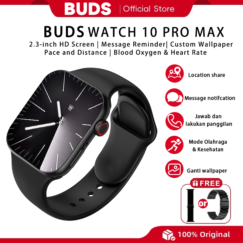 Jual BUDS Smartwatch WATCH 10 Pro Max 49MM 2.3" Hd Touch Screen Jam ...