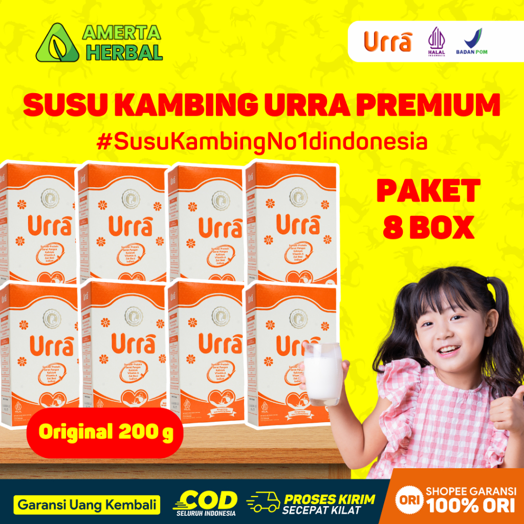 Jual [PAKET 8 BOX] Susu Urra - Kambing Saanen Premium, Tinggi Protein ...