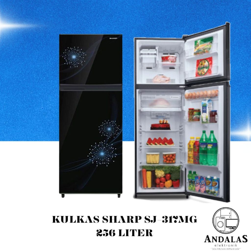 Jual KULKAS SHARP SJ 317 MG LEMARI ES 2 PINTU SJ317MG SJ 317MG / KULKAS ...