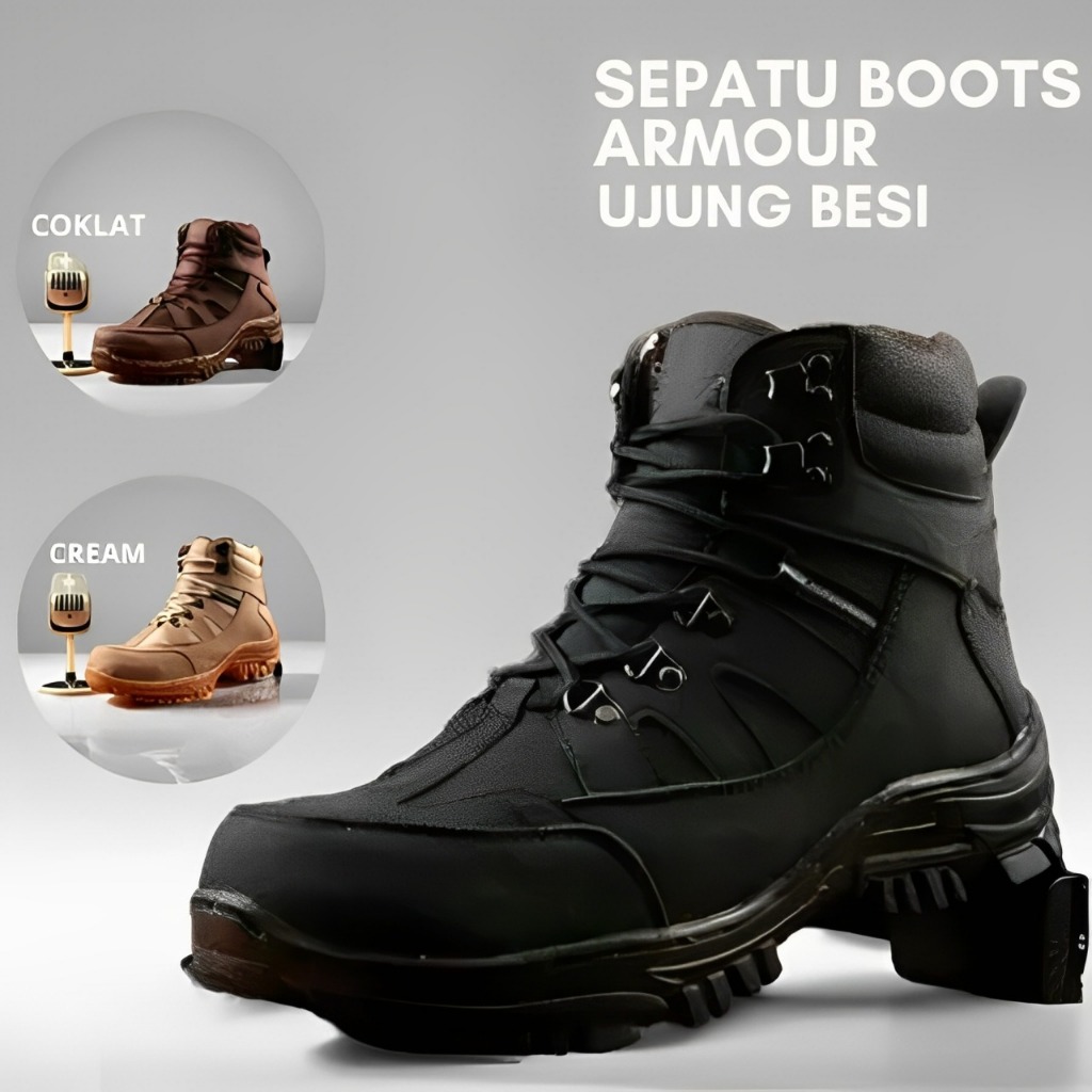 Jual Bisa [COD] !! Sepatu boots safety Armor pria proyek kerja lapangan ...
