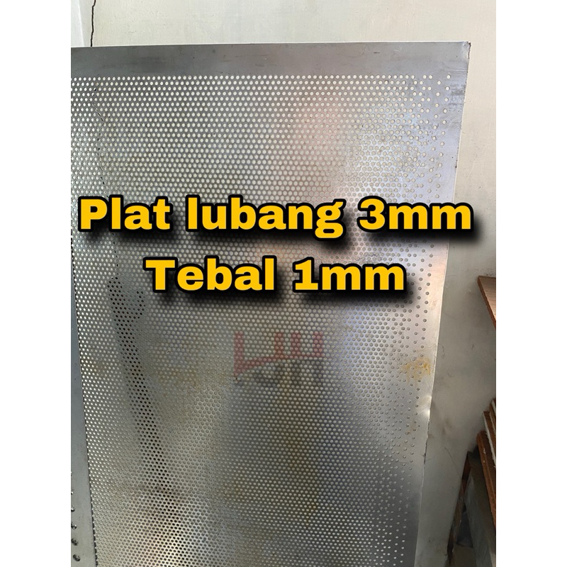 Jual Plat lubang 3mm tebal 1mm , plat besi plate lubang perforated ...