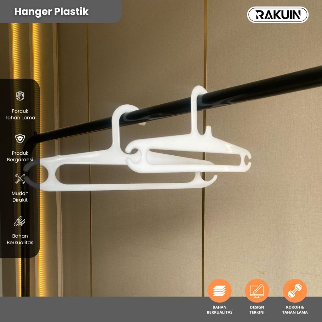 Jual Hanger Plastik/Hanger Layang Jumbo Tanggung Kecil/Hanger Putih ...