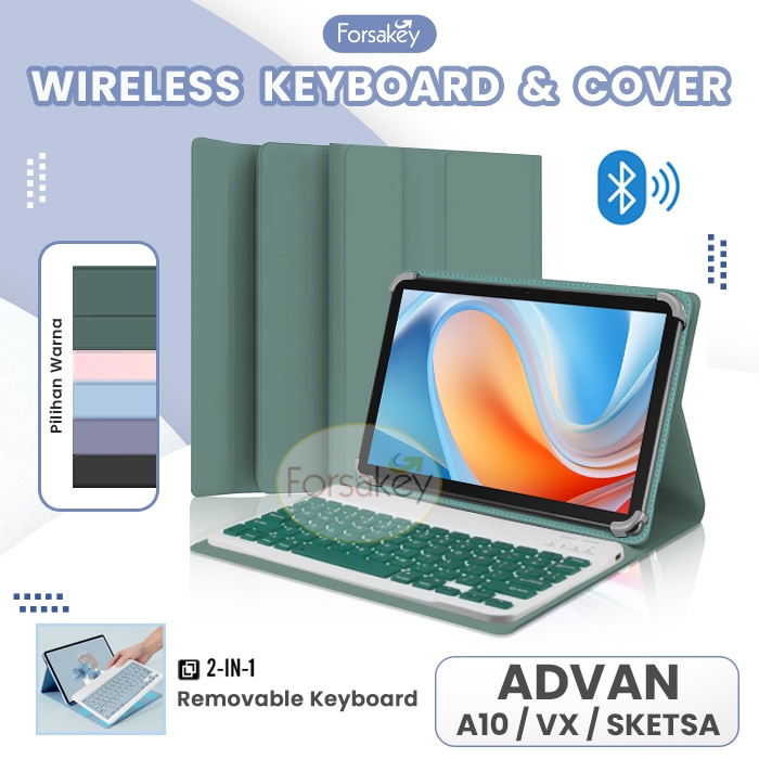 Jual ( CASE & KEYBOARD ) Advan Tab A10 A 10 / Sketsa 1 2 3 / VX / Lite / Neo Tablet 10.1 10.4 ...