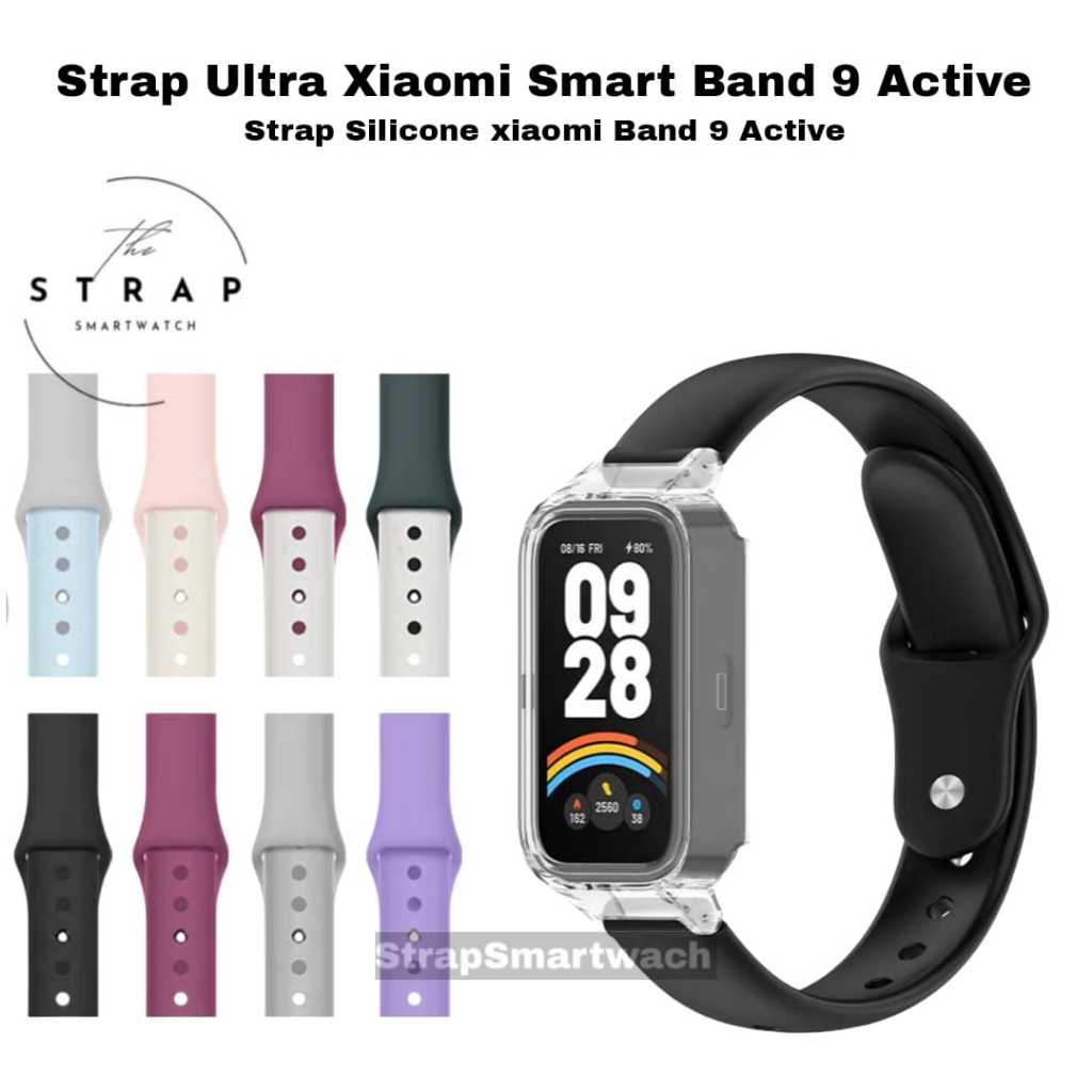 Jual Strap Silicone 2 in 1 Xiaomi Watch Smart Band 9 Active Tali Ultra Xiaomi Band 9 Active ...