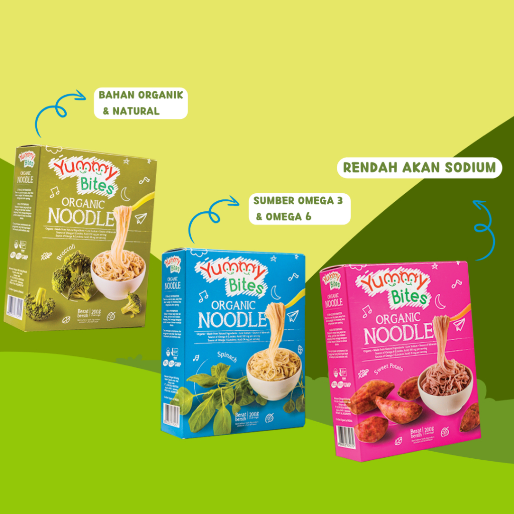 Jual YUMMY BITES ORGANIC NOODLE MIE 200gr MPASI bayi | chubbysshop ...