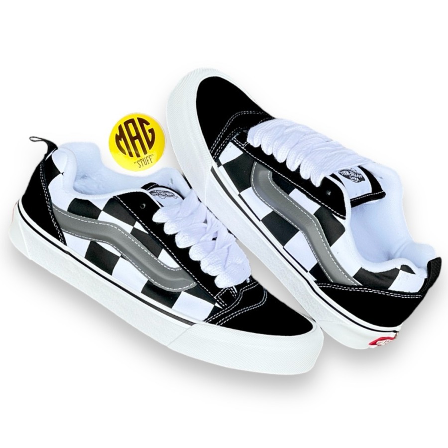 Jual SALE Knu Skool Mega Checkerboard Black White Sneaker Sepatu Pria ...