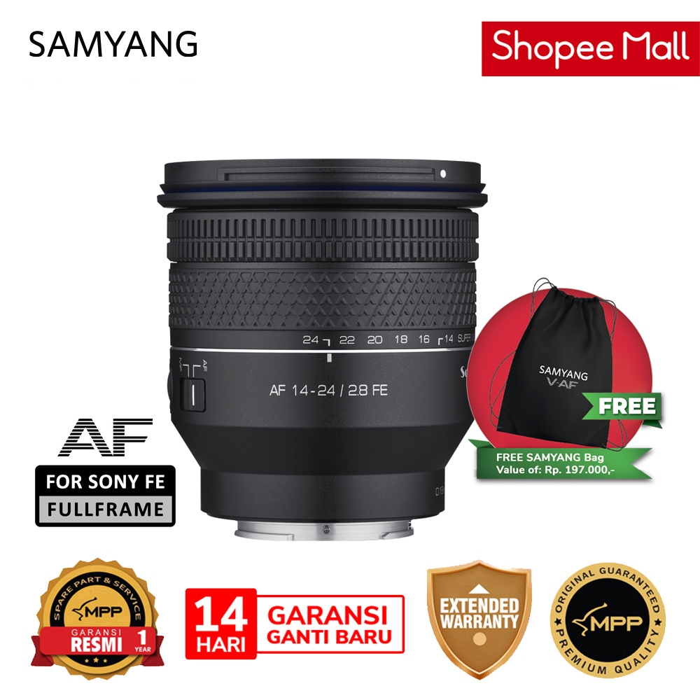 Jual Lensa Kamera Samyang AF 14-24mm F2.8 FE compatible for Sony FE | Shopee Indonesia