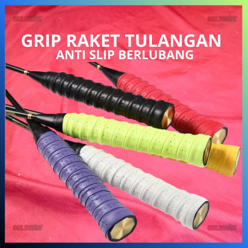 Jual TULANG BIASA Grip Karet Raket Badminton Tulangan Berlubang BIASA ...