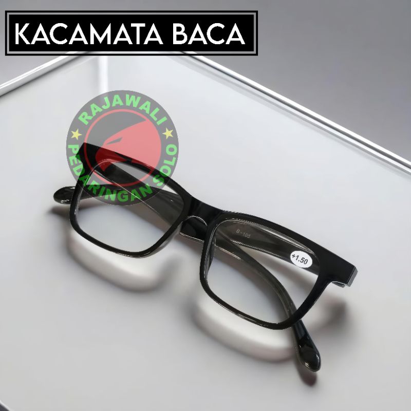 Jual Kacamata Baca Pria Wanita Frame Hitam Elegan Ringan dan Nyaman ...